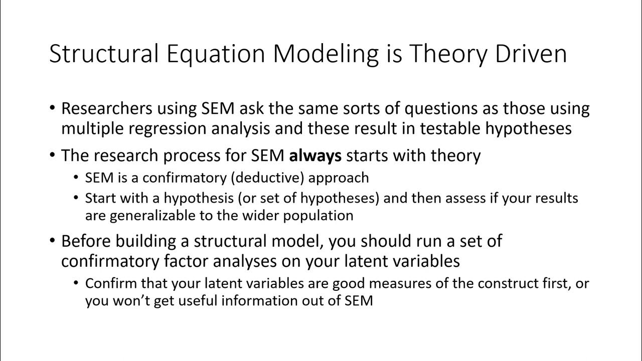 Introduction to Structural Equation Modeling (Chapter 12 Lecture 1 ...