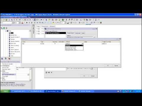 Drill Through on same report in Cognos Report Studio - YouTube