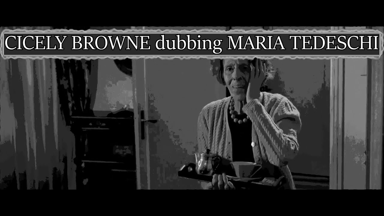 CICELY BROWNE dubbing Maria Tedeschi in "The Case of the Bloody Iris ...