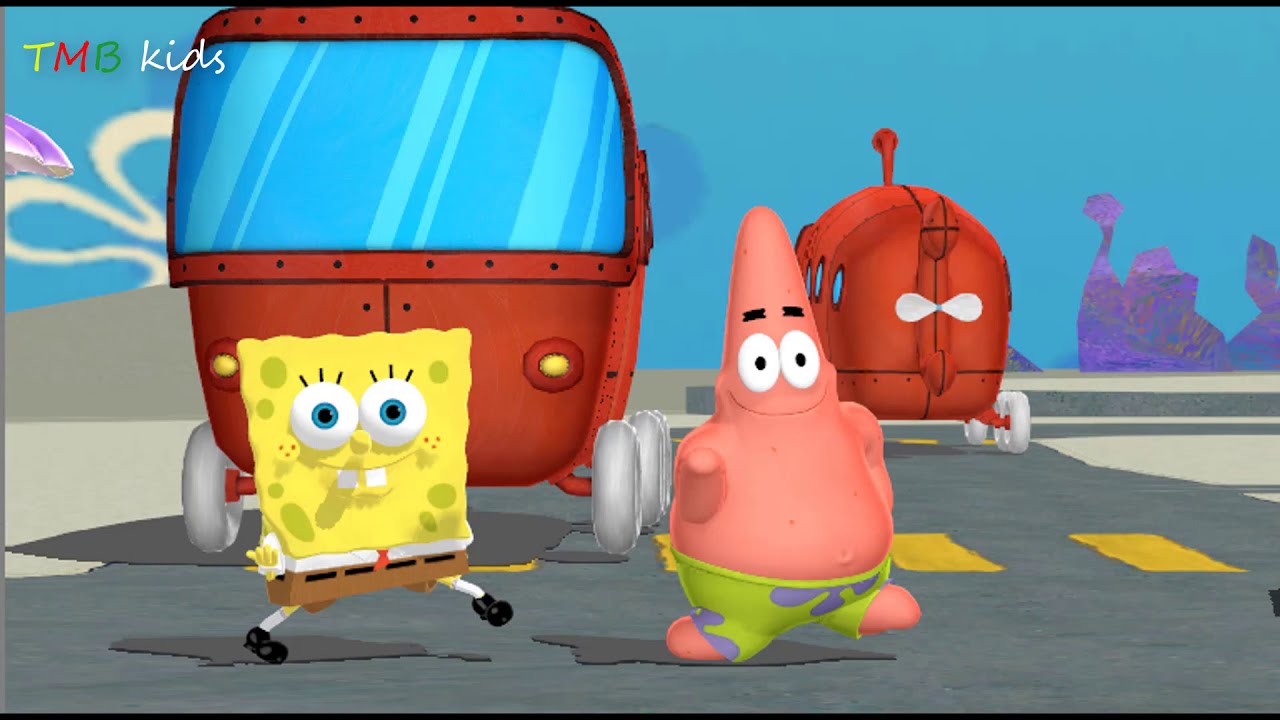 Wheels On The Bus Go Round And Round spongebob and Patrick Star - YouTube