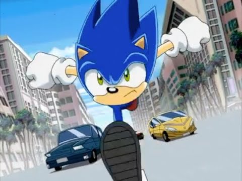 Sonic X Comparison: Sam Speed Chases Sonic Around The City (Japanese VS ...