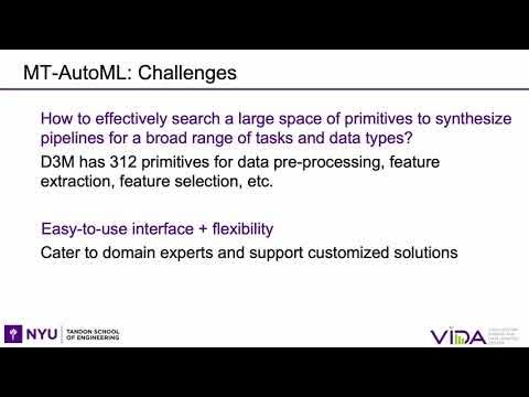 [AUTOML23] AlphaD3M: An Open-Source AutoML Library for Multiple ML Tasks - YouTube