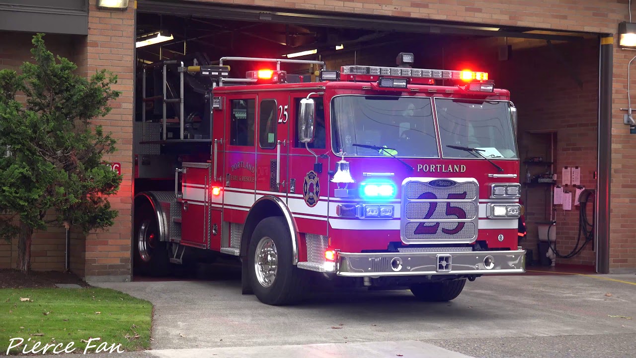 Truck 25 Responding Portland Fire & Rescue (2016 Pierce Arrow XT TDA ...