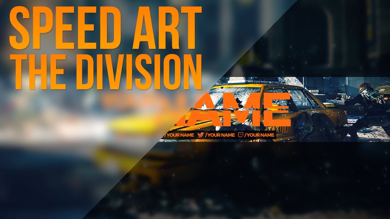 The Division Banner Speed Art | ( #Photoshop CC ) - YouTube