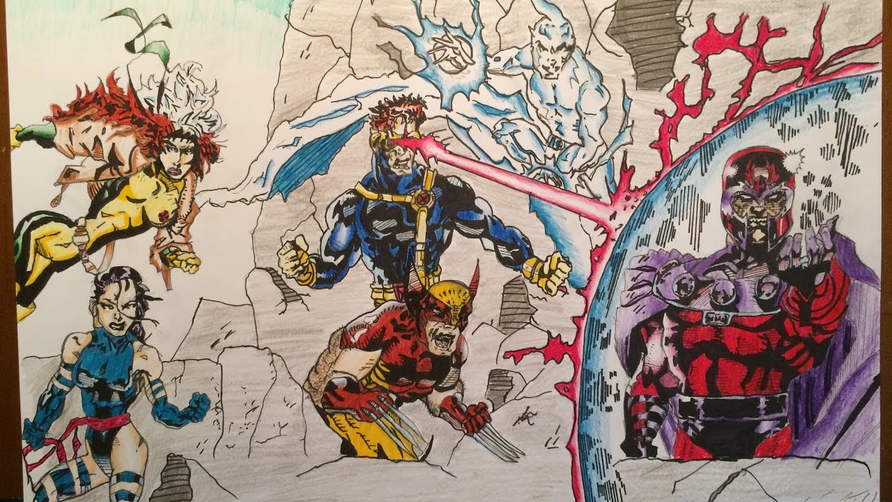 Uncanny X Men Speed drawing - YouTube