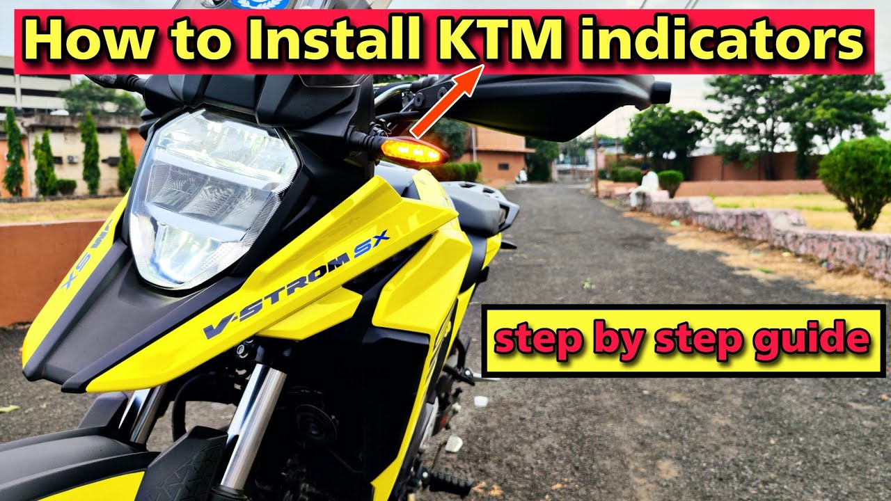 How To Install Ktm Led Indicators In Suzuki V strom 250 | Step By Step Full Tutorial Video - YouTube