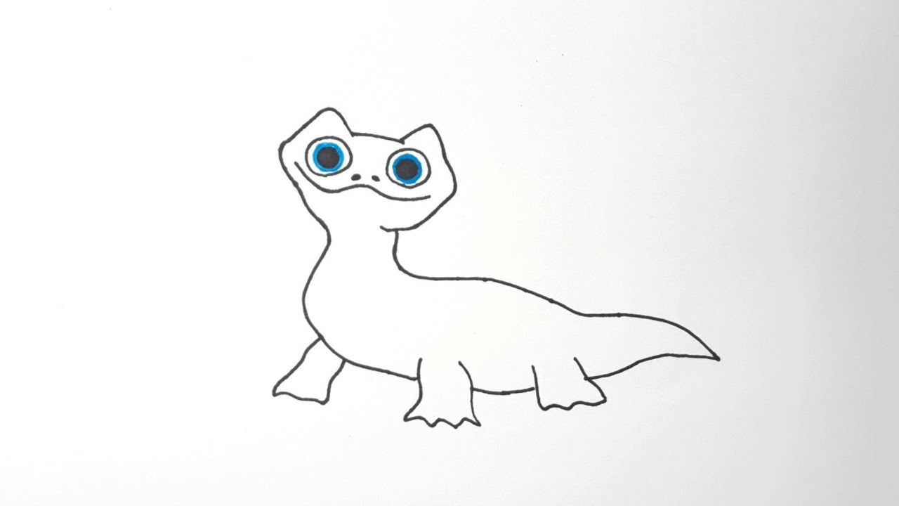How to draw bruni in frozen2 겨울왕국 브루니그리기 - YouTube