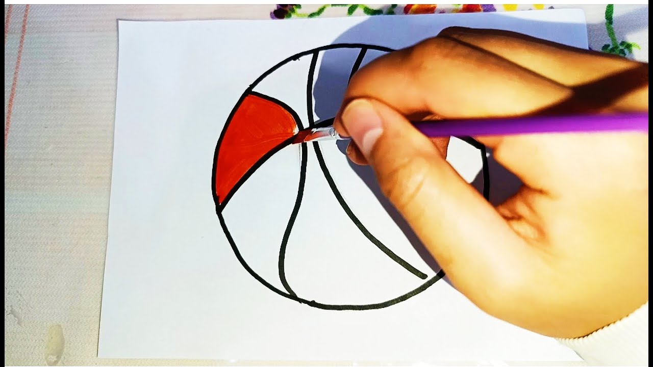 HOW TO DRAW A BASKETBALL SUPER EASY - YouTube
