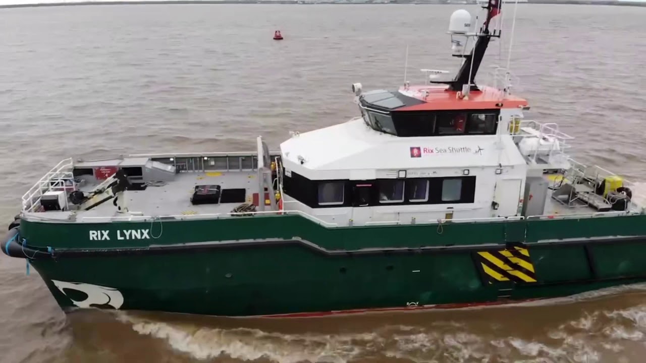 Rix Lynx wind turbine support vessel. - YouTube