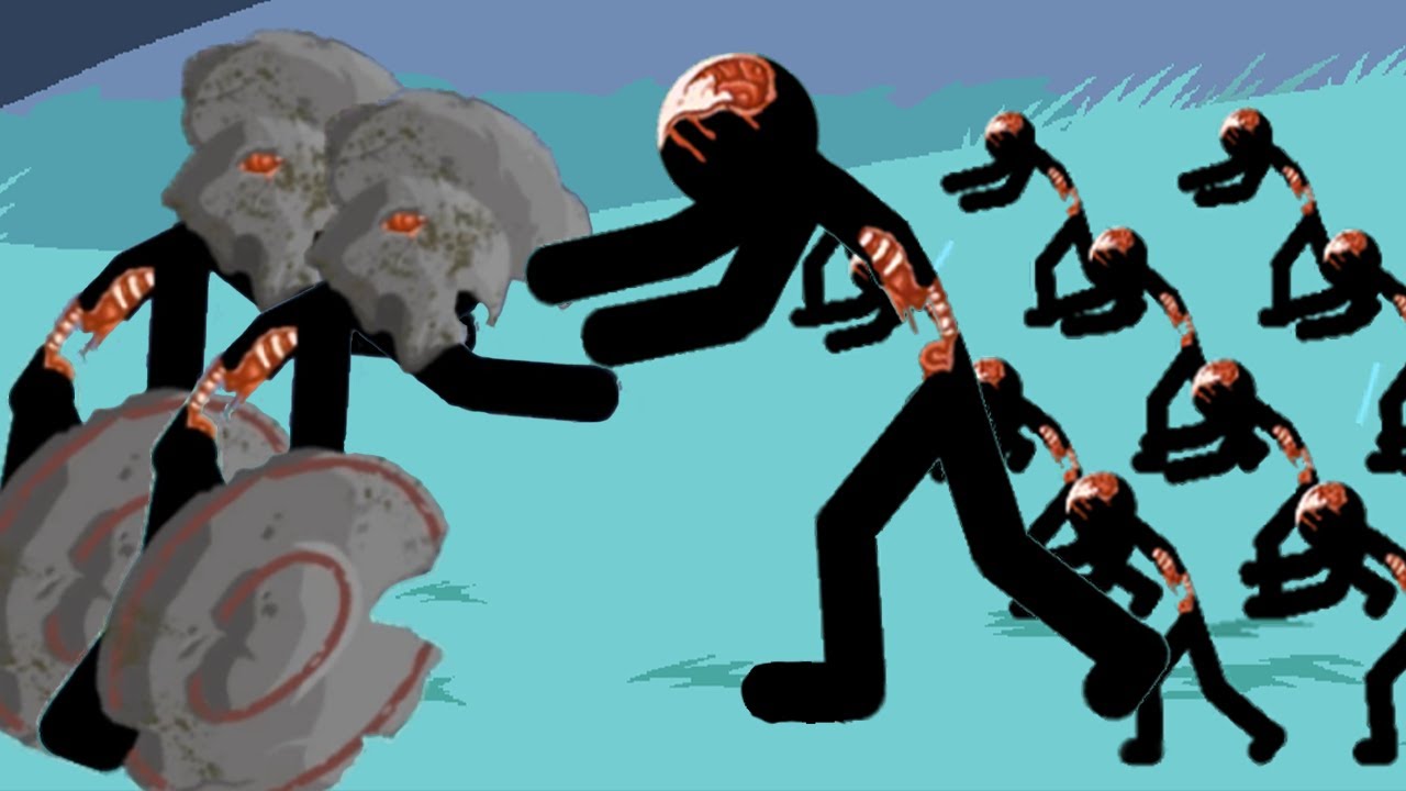 2 Stone Giants vs 1 Giant Zombie + Zombie Army Fight // Stick War ...