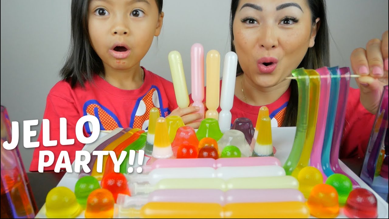 Jello Party *Assorted Jellos & Jelly Sticks Mukbang | N.E Let's Eat ...