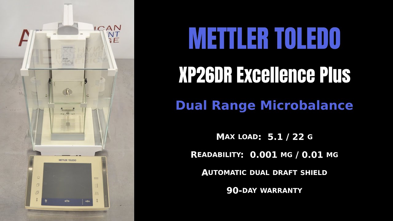 Mettler Toledo XP26DR Excellence Plus XP Dual Range Microbalance (Item ...