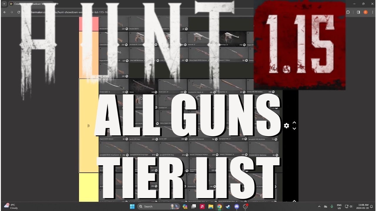 Hunt: Showdown ALL GUNS Tier List - Update 1.15 - YouTube
