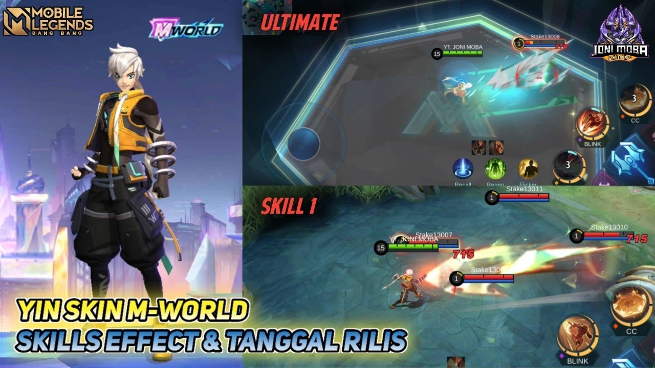 YIN NEW SKIN M-WORLD - TANGGAL RILIS & SKILLS EFFECT - GAMEPLAY MOBILE ...
