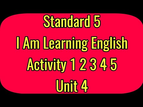 I Am Learning English | English Textbook Unit 4 Standard-5 | Easy ...