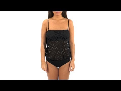 Luxe by Lisa Vogel Pandora Bandeau Maillot | SwimOutlet.com