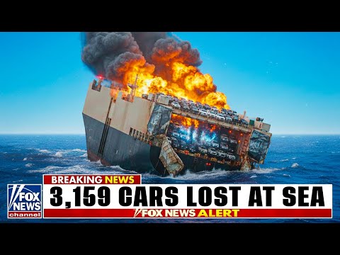 CAR CARRIER FIRE | 3 Miles Deep: 16,400 Tons of Fuel & 3,000 Vehicles Lost