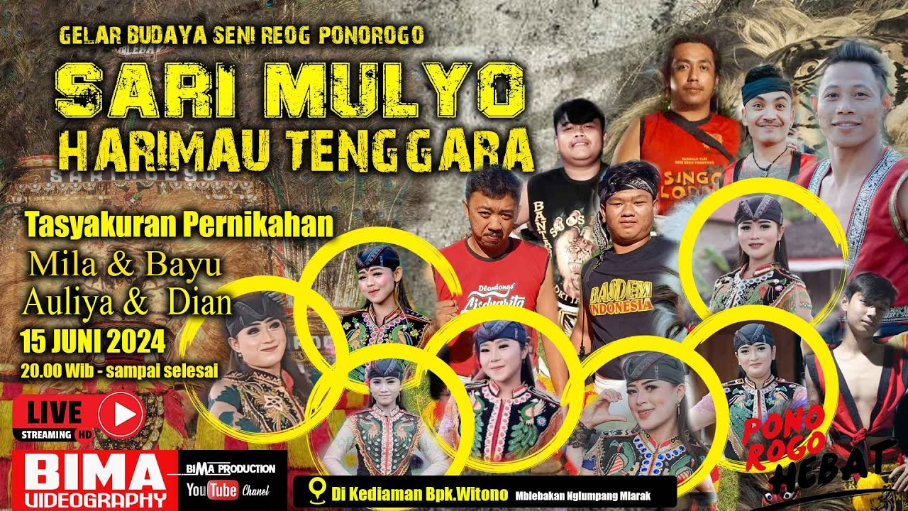 Live Gelar Budaya Seni Reyog Ponorogo "SARI MULYO HARIMAU TENGGARA ...