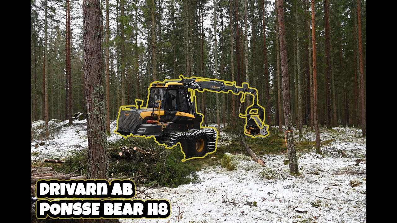 PONSSE BEAR H8 DRIVARN AB PURE ENGINE SOUND - YouTube