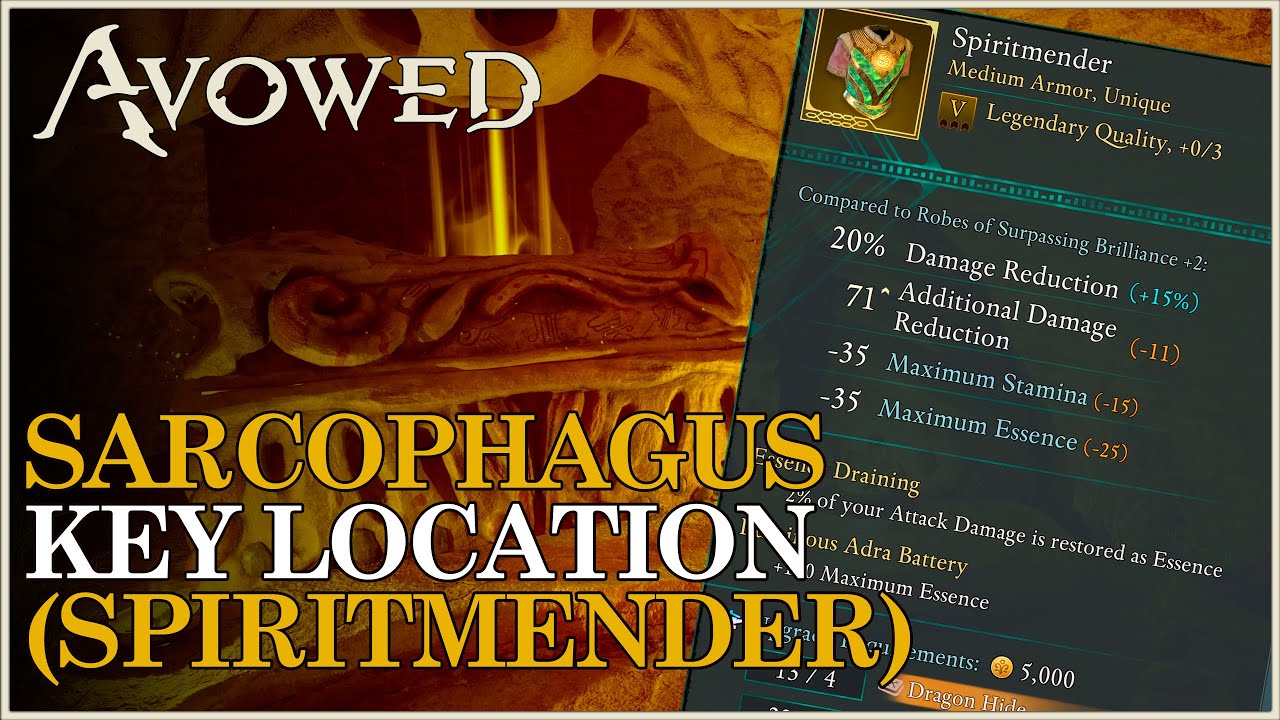 Where to find Sarcophagus Key (Spiritmender legendary armor) - Avowed ...