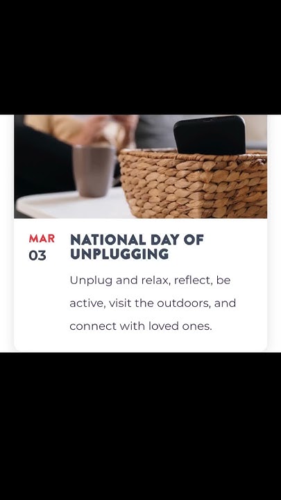 National Day of Unplugging 03 march - YouTube