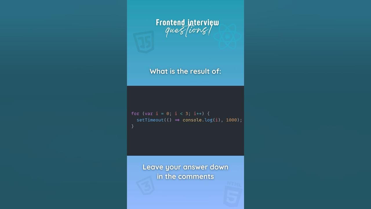 Frontend interview questions: Quiz 45 #javascript #react #interview #developer #coding # ...