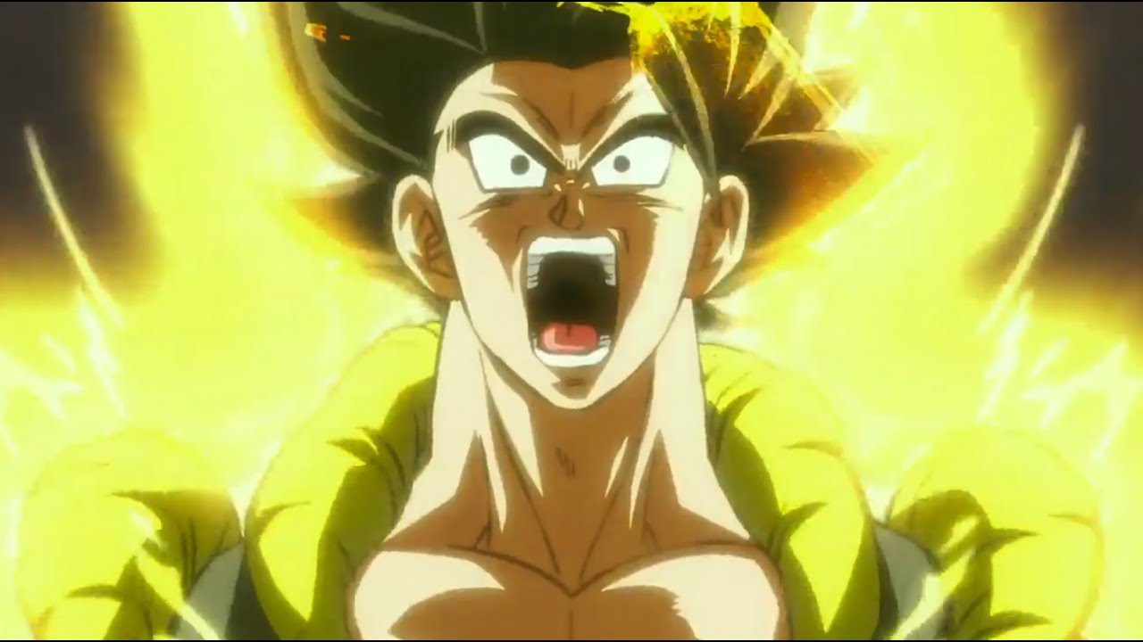 Gogeta vs Broly epic battle scene! English dub #dragonball #dragonballz ...