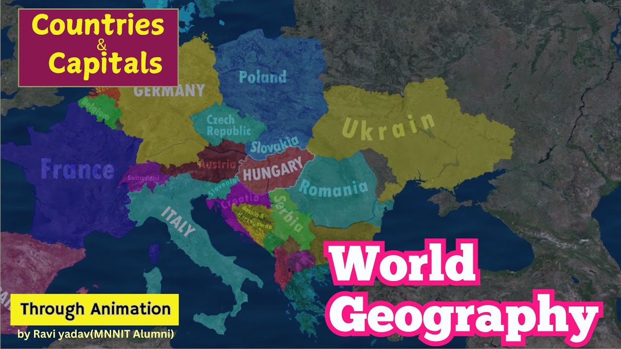 Europe Continent : Countries and Capitals part 2 | World Geography ...
