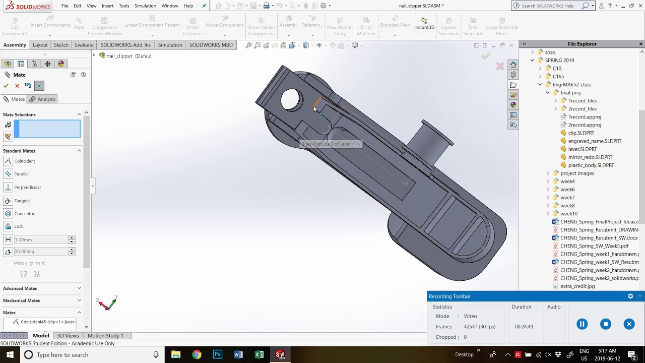 Building A Nail Clipper For Seniors In Solidworks - YouTube