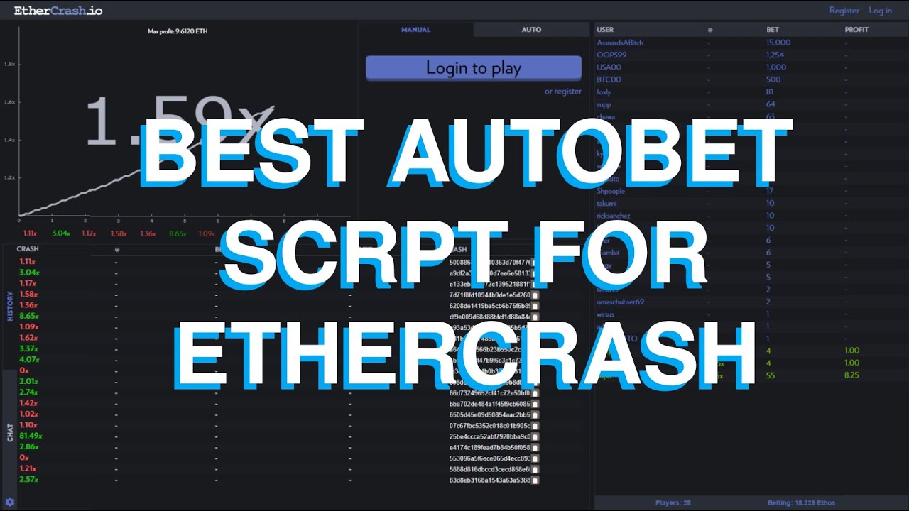 Crash.Bet EtherCrash Script - Manual Enter V2 - YouTube