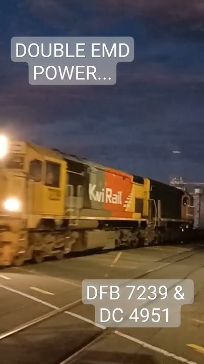 Double EMD Power #kiwirail #train #railfanner #railway #mixedfreighttrains #railfaning - YouTube
