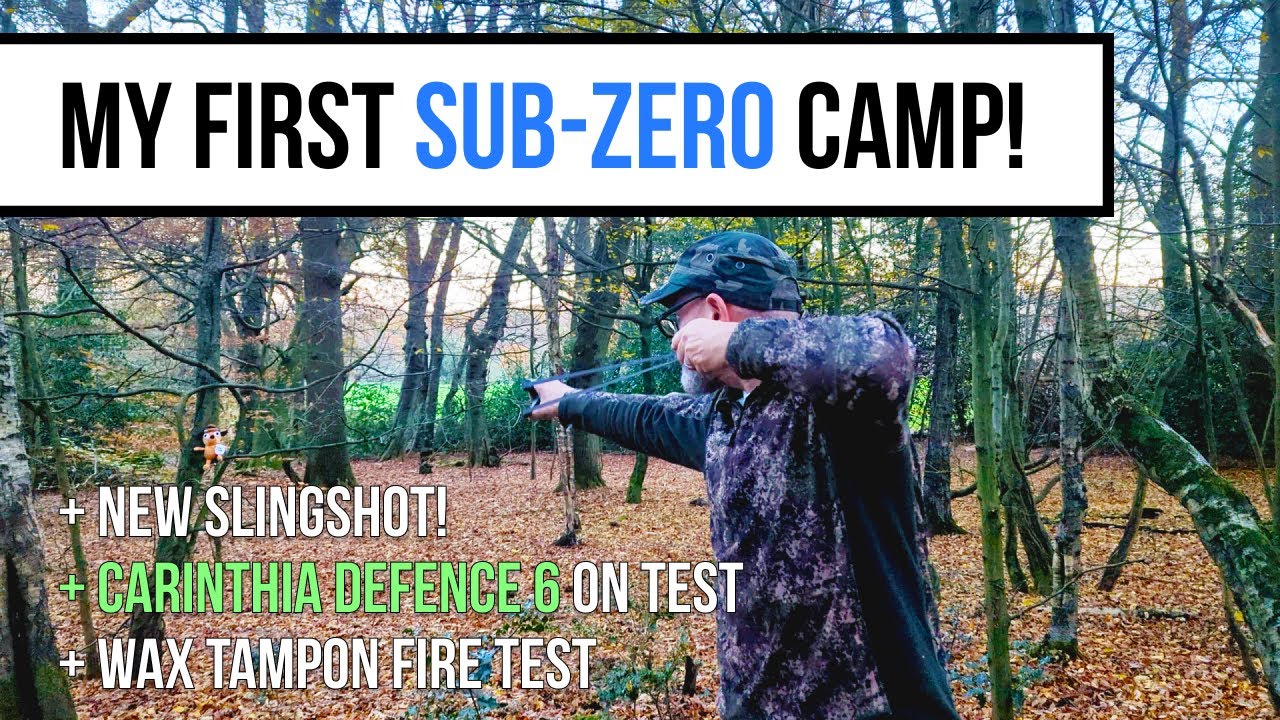 SOLO camping in -2c | Carinthia Defence 6 test | New SLINGSHOT | Fire ...