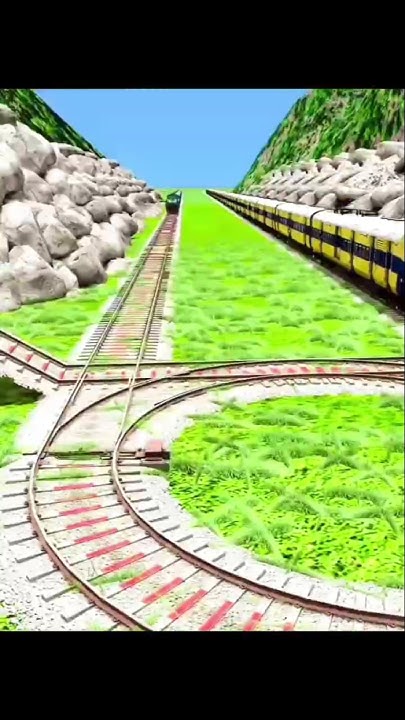 WDM3D HIGH SPEED RUNNING CROSSING AND CURVE TRACK CROSSING #railroadcrossing - YouTube
