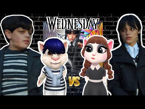 Wednesday Addams and her brother - My Talking Angela 2 And Talking Tom ...