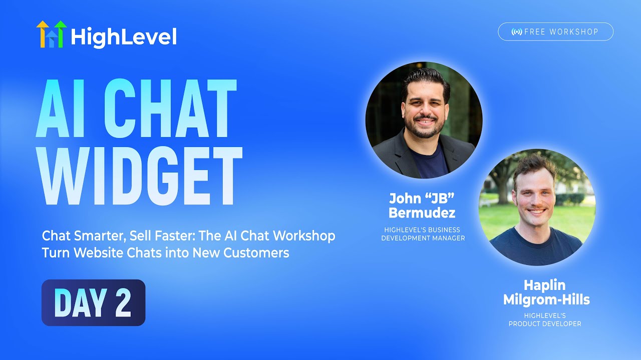 Chat Smarter, Sell Faster: The AI Chat Workshop - Day 2 - YouTube