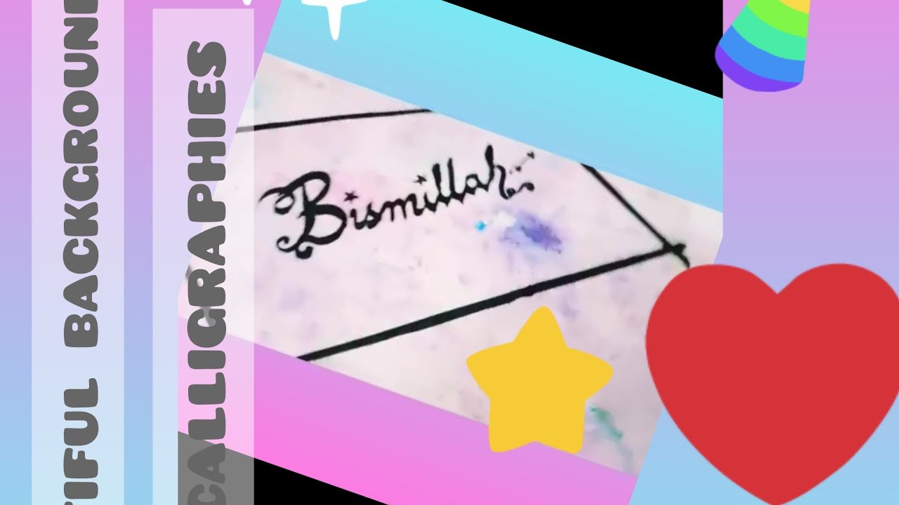 How to make a creative and very easy background for calligraphy - YouTube