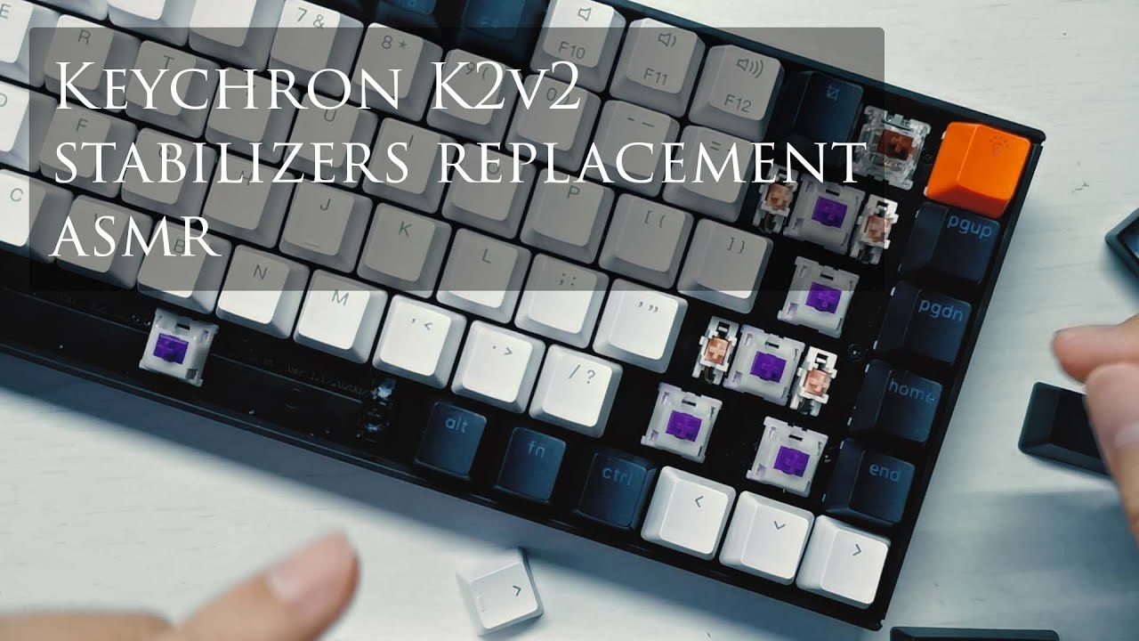 Replacing my Keychron K2v2 stabilizers with a new one... - YouTube