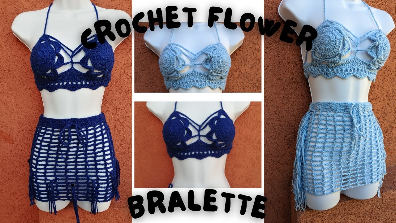 Crochet Flower Bralette | Crafted by Bianca - YouTube