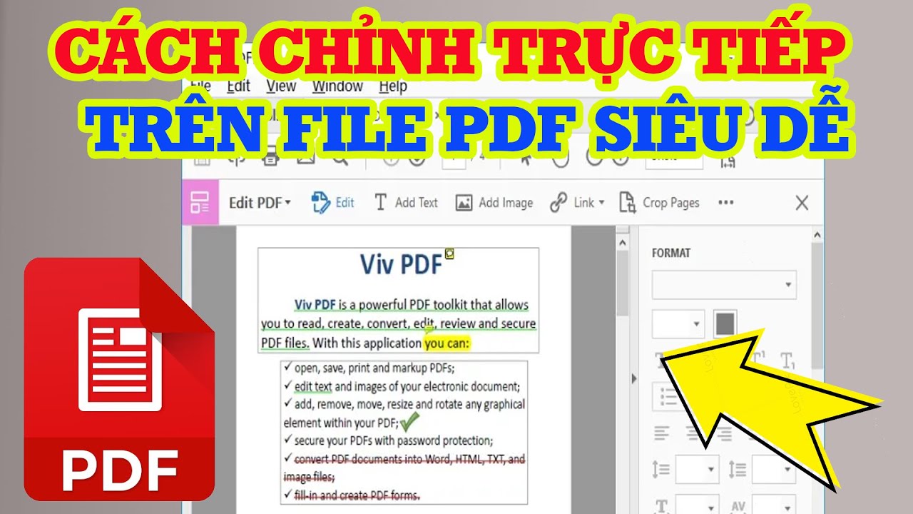 Cách chỉnh sửa trực tiếp trên File PDF vô cùng đơn giản - YouTube