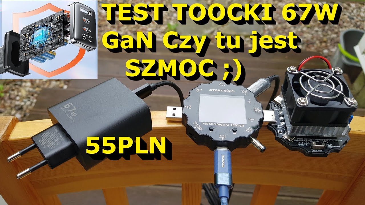 Test Ładowarki USB TOOCKI 67W GaN. Czyżby Nowe XIAOMI lub lepiej ...