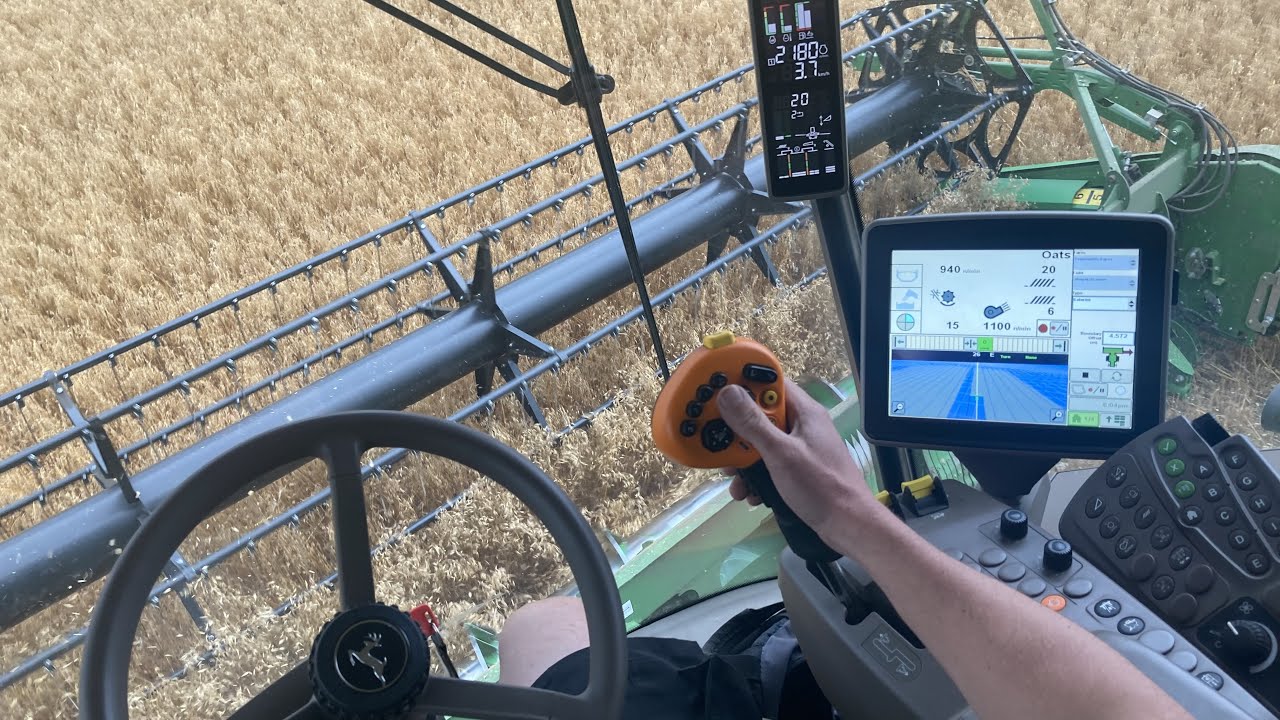 John Deere Combine Harvester Inside Cab