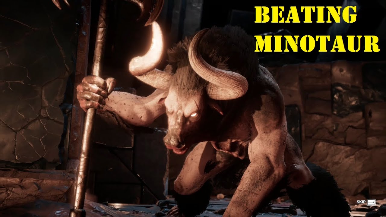 Taking Minotaur (Mythical Creature) Down|| Boss Fight: Assassin's Creed ...