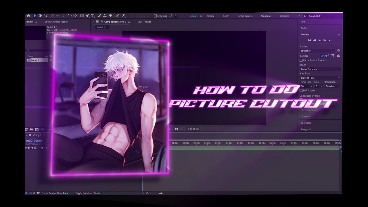 Picture cut out tutorial After Effects. - YouTube