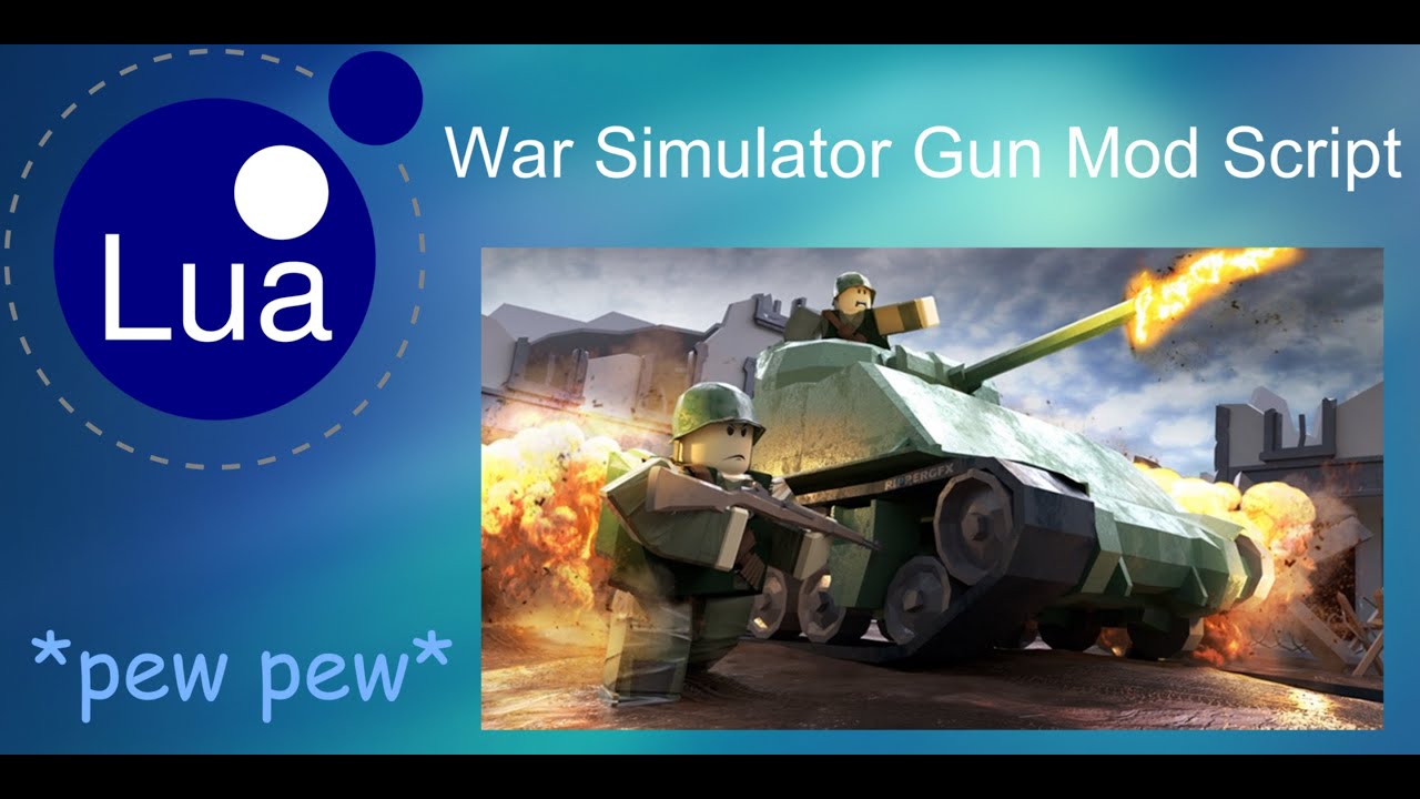 ROBLOX War Simulator Gun Mod Script - YouTube