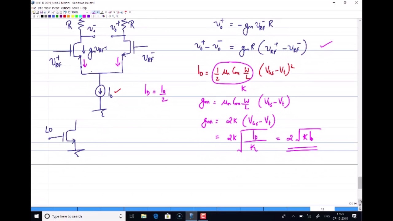 RFIC Unit 4 Lecture 2 Mixers - YouTube