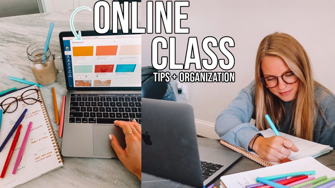 ONLINE SCHOOL TIPS + ORGANIZATION // college 2020 - YouTube