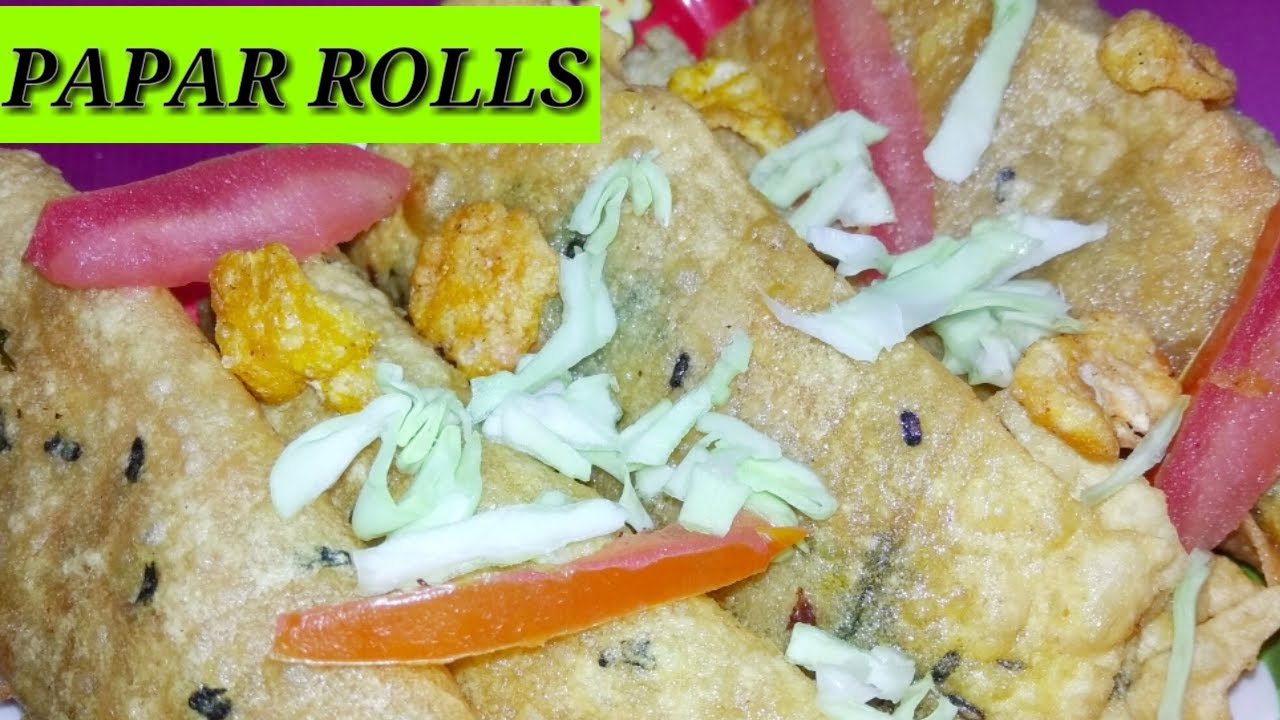 Papar Roll | Veg Paper Roll | Crunchy Paper Rolls | #Cookingstepbystep ...