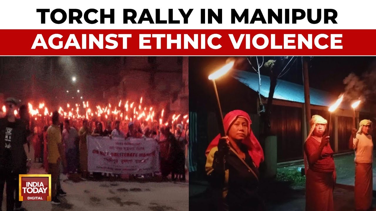 Torch Rally By Imphal Women Against Ethnic Violence In Manipur, Call ...
