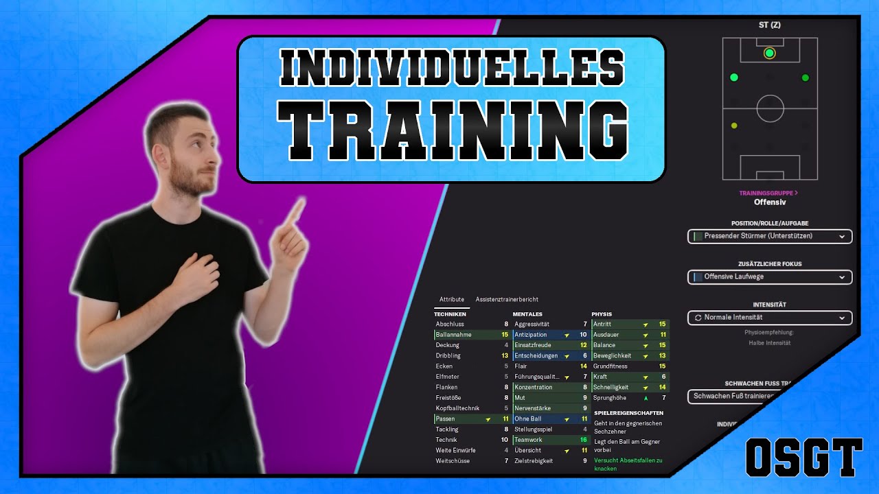 FM22: Das Individuelle Training I So entwickelst du deine Spieler 📈 ...