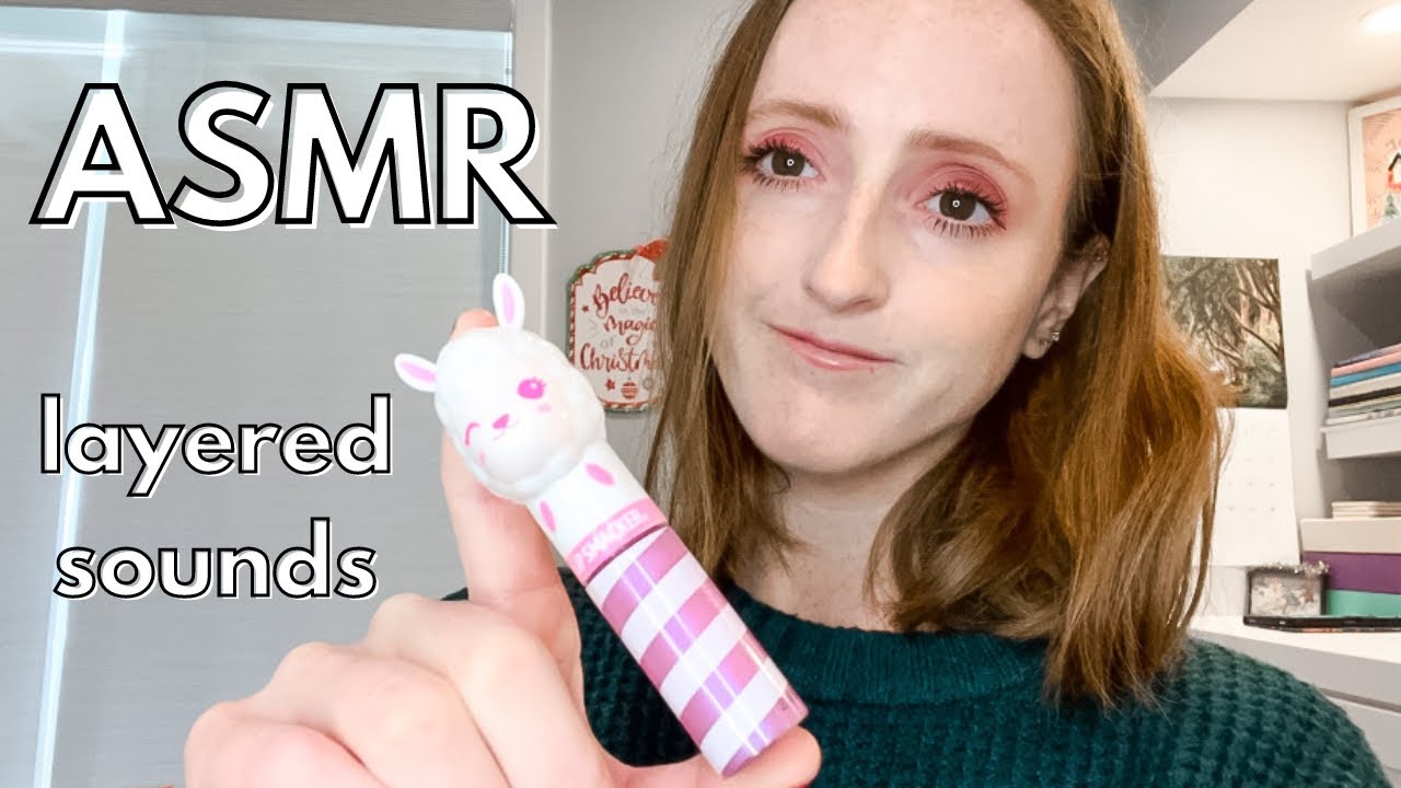 Doing your makeup ASMR | layered sounds & mouth sounds - YouTube